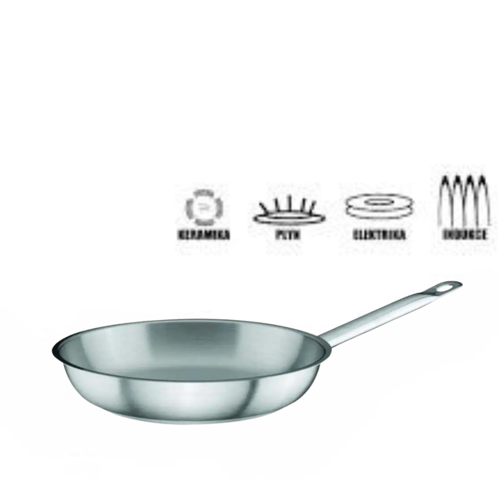 Ozti Stainless Steel Induction Frying Pan, 24 x 4.5 cm