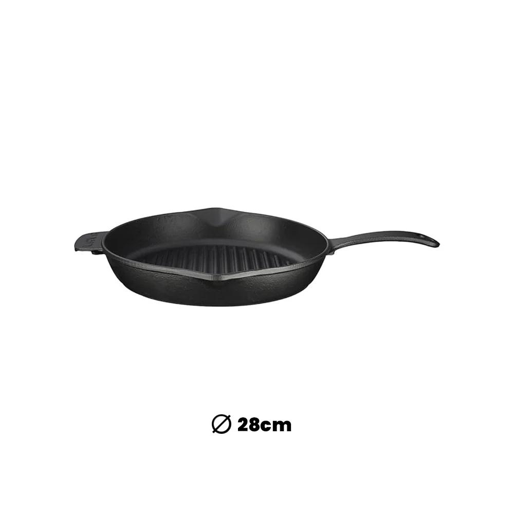 Lava Turkey Cast Iron Round Grill Pan | 28 cm