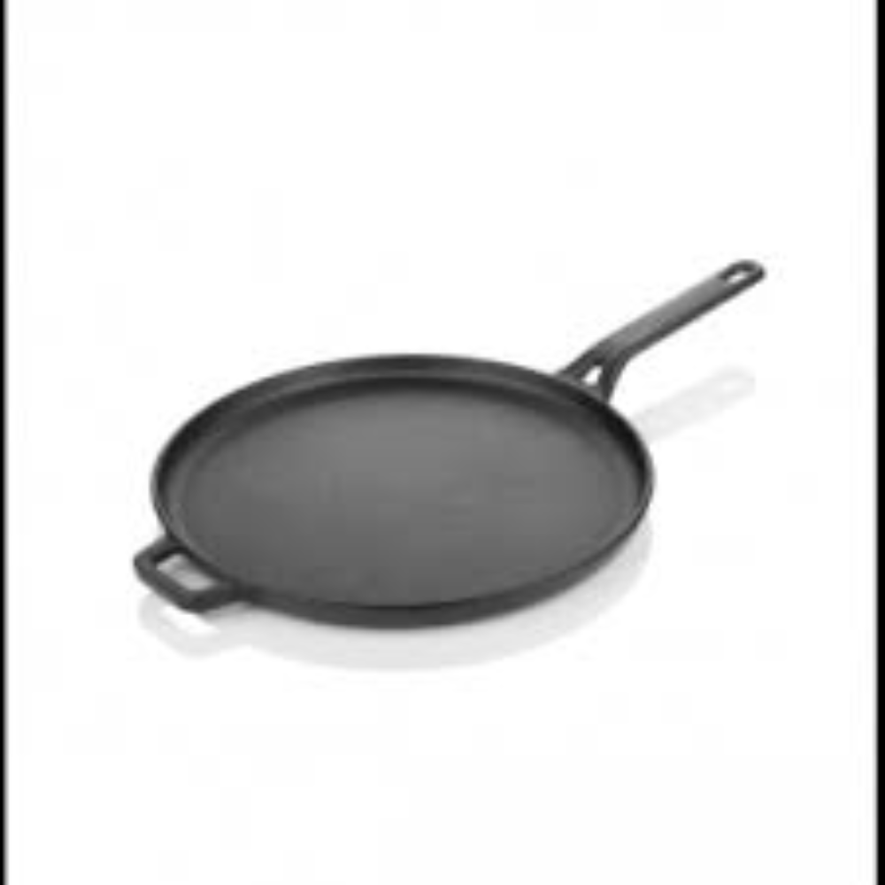 Flat Dosa Tawa and Fry Pan Set – Prestige Cast Iron, 2 Pieces