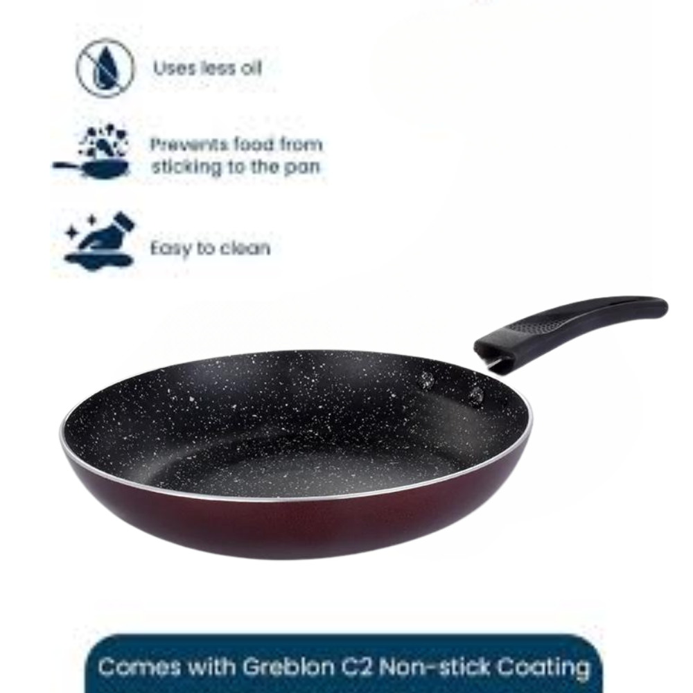 Premium Marble Tapper Fry Pan - 24 Cm Induction Aluminium