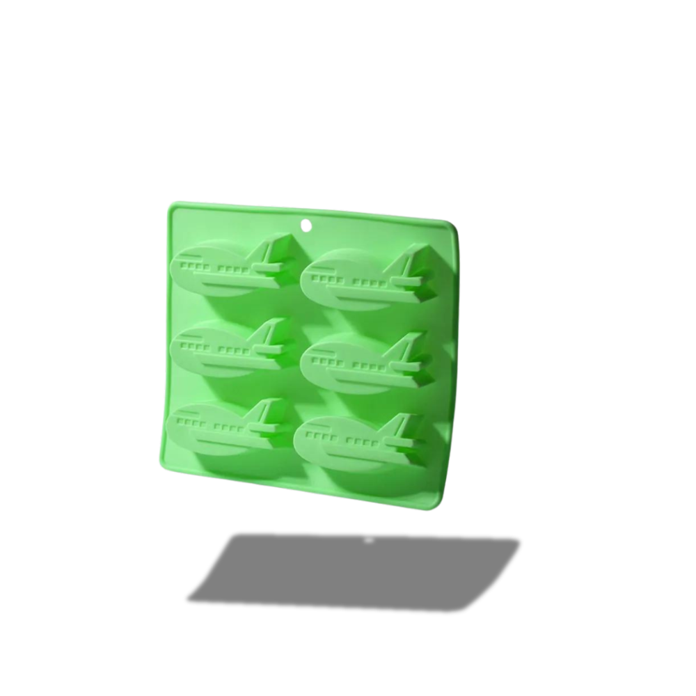 6 Cups Plane Shaped Silicone plane Mold, 22 x 20 x 2.5 cm