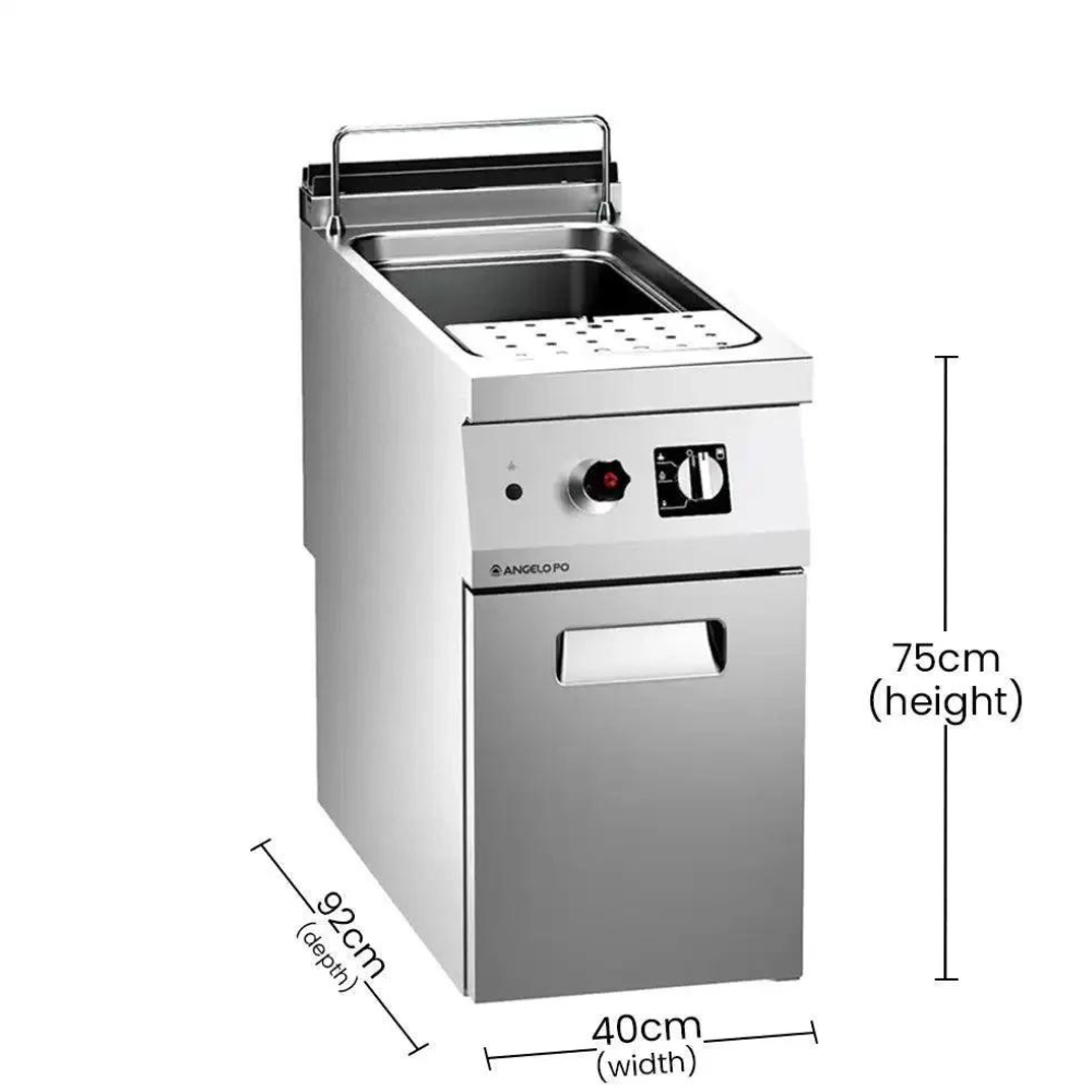 Well Gas Pasta Cooker - Angelo Po 40L, 14 kW, Compact Size